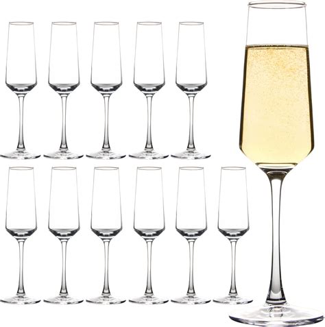 Hakeemi Champagne Flutes Set Of 12 6 Oz Champagne Glasses