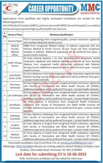 Mmc General Hospital Peshawar Jobs 2023 2024 Job Advertisement Pakistan