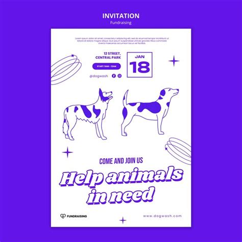 기금 모금 행사 초청 템플릿 무료 Psd 파일