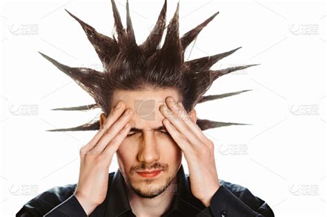 头痛 男人 真实的人 商务 专心 游牧民族 摇滚乐 肖像 技术 面部表情