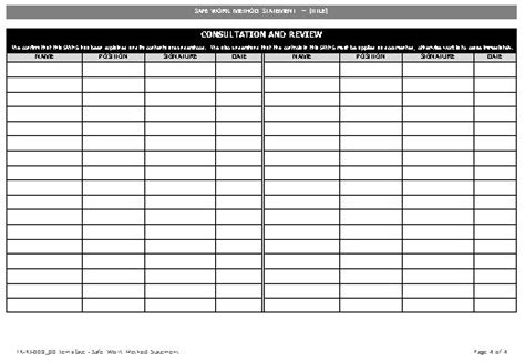 Template Safe Work Method Statement Workplace Health And Safety Inspections Training And