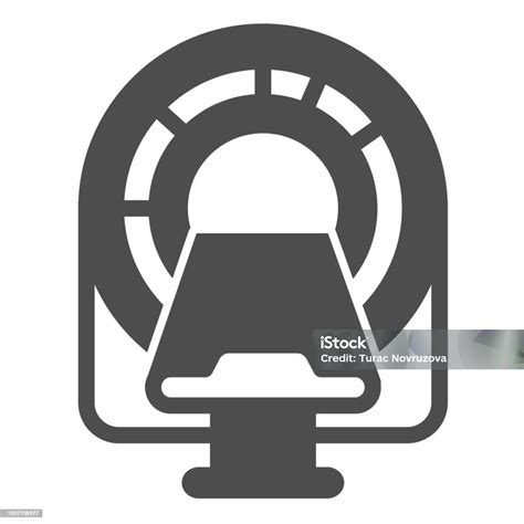 機器磁共振斷層掃描與床固體圖示世界癌症日的概念mri掃描儀床標誌的白色背景醫療診斷設備圖標字形風格向量向量圖形及更多磁力共振掃描圖片 Istock