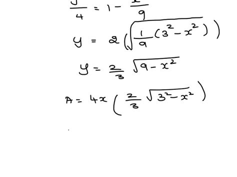 Solved Find The Area Of The Largest Rectangle That Can Be Inscribed In