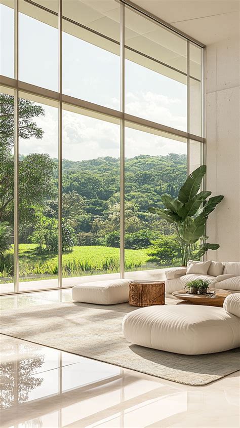 Современный минимализм умный дом с панорамными окнами в 2025 г Интерьер особняка Дизайн
