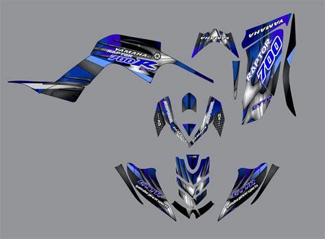 Kit déco Yamaha YFM 700 Raptor Powerparts Bleu Boutique Kit Déco Moto