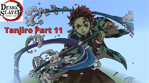 Minecraft Tanjiro Water Breathing Pixel Art Tutorial Part 11 Demon