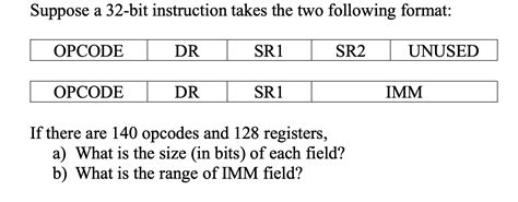 solved suppose a 32 bit instruction takes the two following