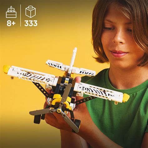 Lego Technic Bush Plane Toy Model Airplane T With Spinning