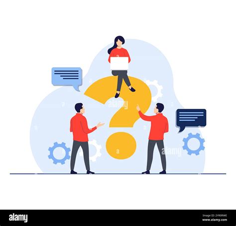 People asking questions, Frequently asked questions concept flat illustration vector template ...