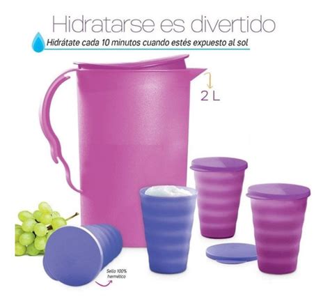 Jarra Murano Vasos Murano Grande Set Tupperware Envío gratis