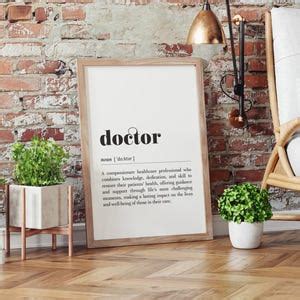 Doctor Definition Poster Printinstant Downloadt For Doctordoctor