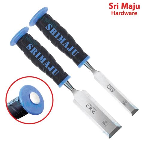 MAJU WC RBH Quality Blue Wood Chisel With CRV Hammer Steel End Cap Soft Grip Handle Wood Working