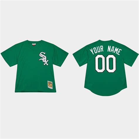 Custom Chicago White Sox St Patricks Day Flex Base Jersey Green