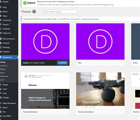 Theme Setup Exporting Theme Inventive Horizons