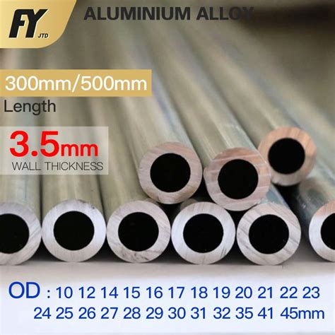 Fuyi 알루미늄 파이프 긴 원형 6063 알루미늄 합금 튜브 35mm 두께 10 45mm Ods스트레이트 300mm 500mm Aliexpress