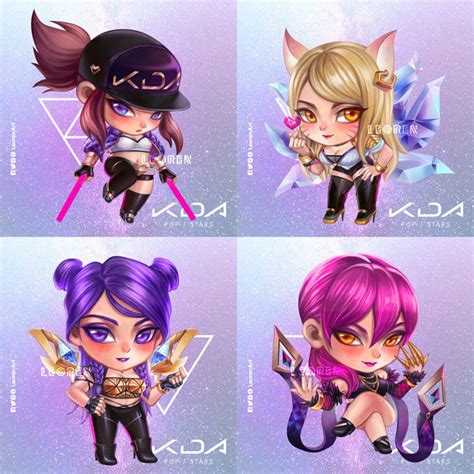 Kda Popstars Akali Ahri Kaisa Evelynn Keychain Charm