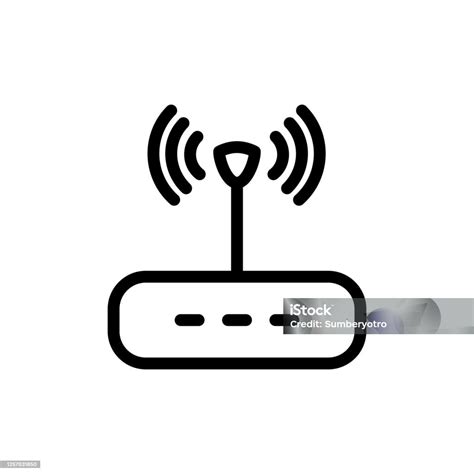 Ilustrasi Grafik Vektor Dari Templat Ikon Router Ilustrasi Stok Unduh