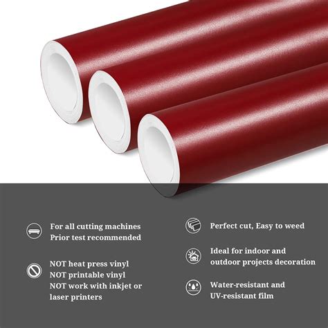 TECKWRAP Vinilo adhesivo permanente para proyectos de calcomanías de manualidades pulgadas x