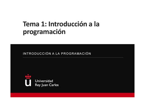 tema 1 introducción tema 1 introducción a la programación