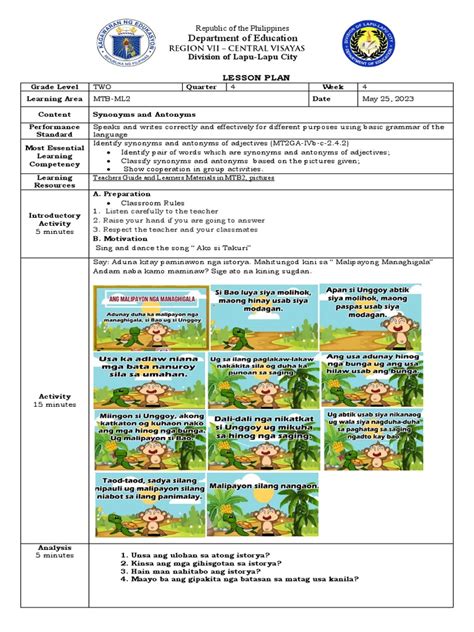 mtb mle2 q4 week4 day4 kapulong ug suhing pulong pdf