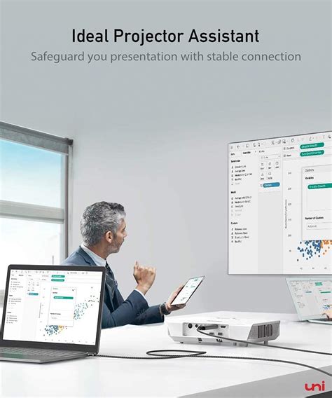 Uni USB C To HDMI Cable For Home Office 6ft 4K 60Hz USB Type C To HDMI Cable Thunderbolt 4 3