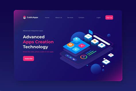Isometric UI UX Landing Page Design Behance