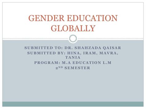 Difference Bw Gender And Sex PPTX Primary Education Education