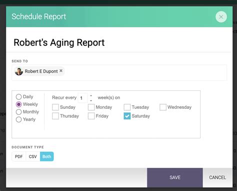 how can i have reports automatically sent out