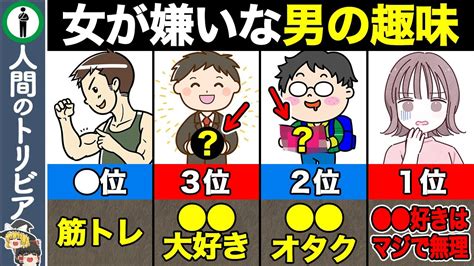 【top10】当てはまったらヤバい！女性が嫌いな男の趣味 Youtube