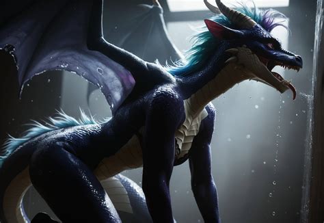 Anthro Dragon Girl By Tfaby On Deviantart