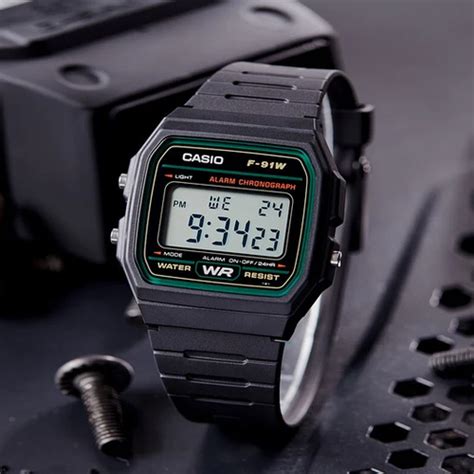 Купить Наручные часы Casio оригинал черные F 91w Retro Collection