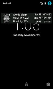 Weather Notification Displays The Air Temperature And Weather Conditions In The Notification Bar