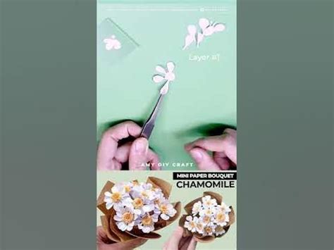 How To Make Miniature Paper Flower Bouquet DIY Chamomile Paper Flower