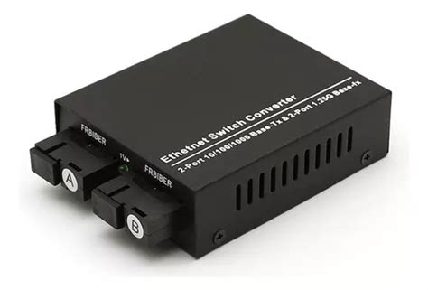 Convertidor Medios Switch Fibra Óptica Ethernet 2port 1000mb Meses Sin Interés