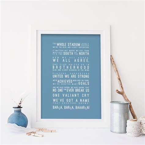 El Cant Del Barca Lyrics Barcelona Fc Inspired Lyrics Football Anthem