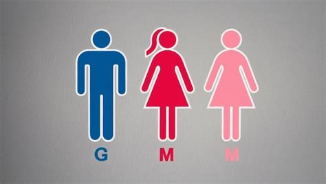 Stylized Gender Symbols Representing Unity And Diversity In