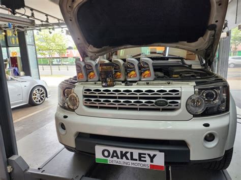 구미 랜드로버 엔진오일교환합성유교환잔유제거세차유리막코팅 오클리 디테일링 모터스 랜드로버 디스커버리4 이태리 지에너지 5w30불스파워 엔진코팅제에어컨 필터교체