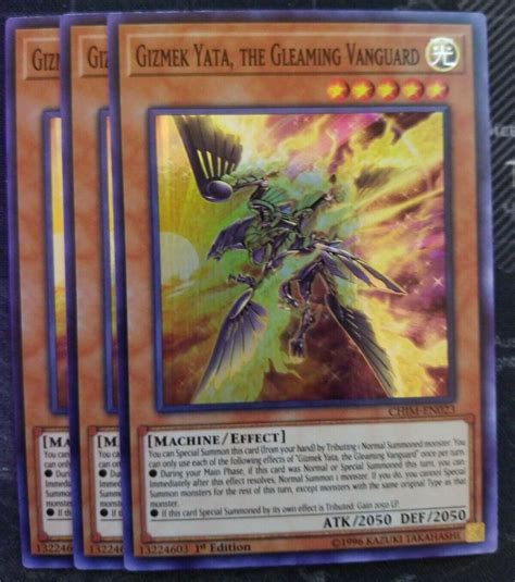 3x Gizmek Yata The Gleaming Vanguard CHIM EN023 Super Rare 1st Edition
