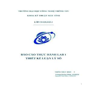 báo cáo thiết kế luận lý số lab