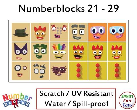 Numberblocks 0 100 Face And Body Stickers Waterproof Scratch And Uv