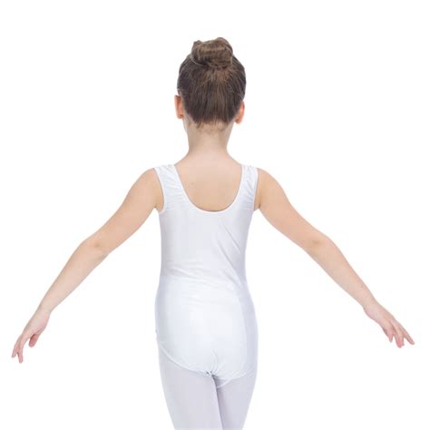 Tank Leotard Hvit Nylon Dansebutikken I Grimstad