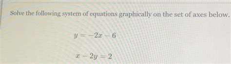 Solved Solve The Following System Of Equations Graphically On The Set