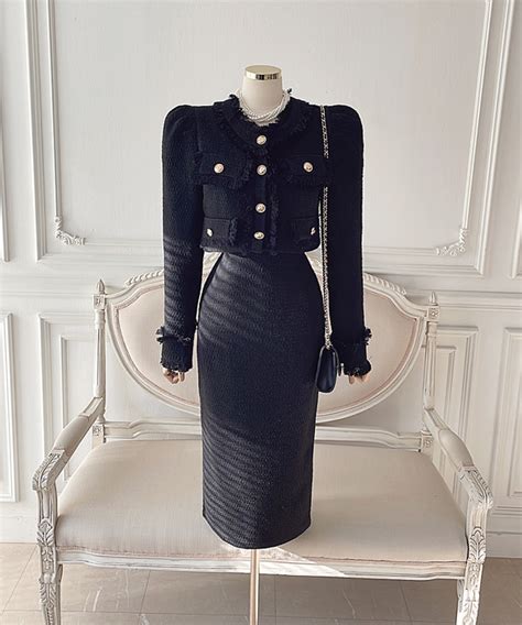 에리카 트위드 롱투피스 결혼식 하객룩 데이트룩 오피스룩 파티룩 상견례룩 브라이덜샤워 돌잔치 정장원피스 오피스룩자켓 크롭자켓 트위드투피스 트위드원피스 트위드자켓 트위드스커트