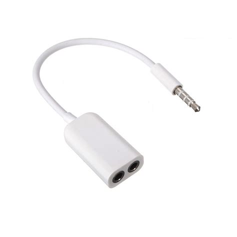 3 5mm Stereo Audio Splitter Cable Male To Dual Female White