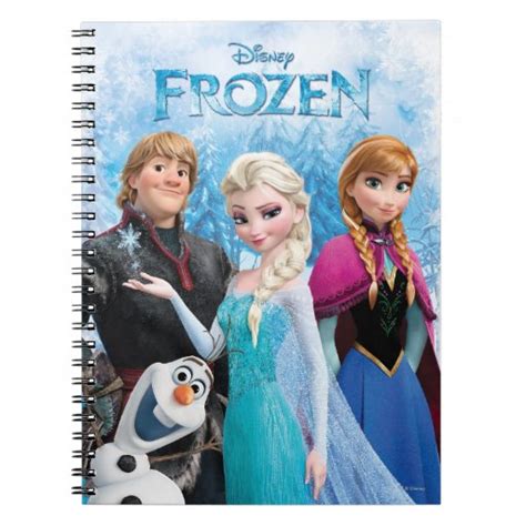 Frozen Anna Elsa Kristoff And Olaf Notebook Zazzle