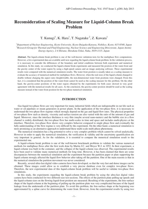 Pdf Experimental Validation Of Dam Break Problem For Two Phase Flow