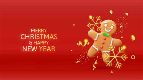 3d Holiday Gingerbread Man Cookie And Confetti Render Cookie In Shape