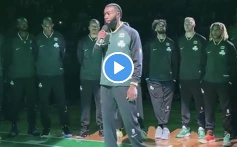 Video Jaylen Brown And The Celtics Honor Bill Russell In Pregame Ceremony