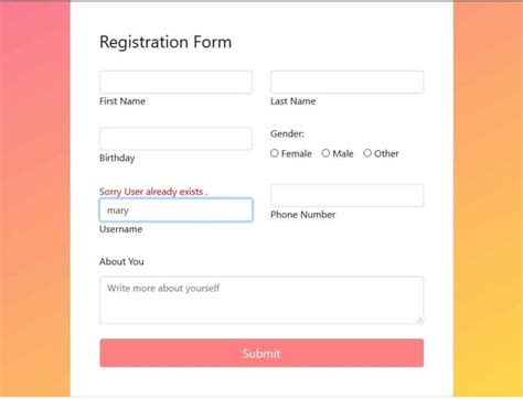 How To Live Check Username And Email Already Exists In The Database Using Php Jquery And Ajax