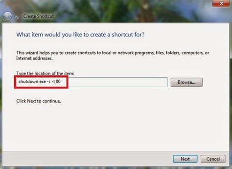 cara membuat shortcut shutdown di komputer